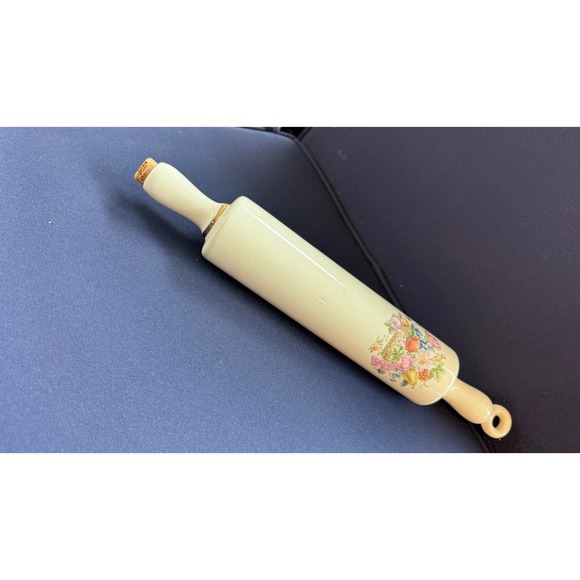 harker | Kitchen | Vintage Harker Pottery Ceramic Rolling Pin Floral ...